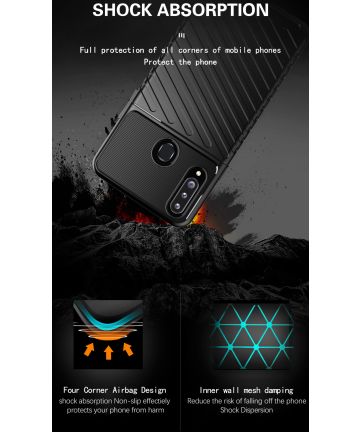 Samsung Galaxy A20s Hoesje Twill Thunder Texture Back Cover Zwart ...