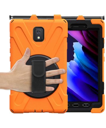 Samsung Galaxy Tab Active 3 Hoes met Kickstand en Handriem Oranje ...