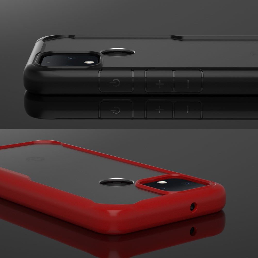 Google Pixel 5 Hoesje Hybride Back Cover Shock Proof Zwart | gsmpunt