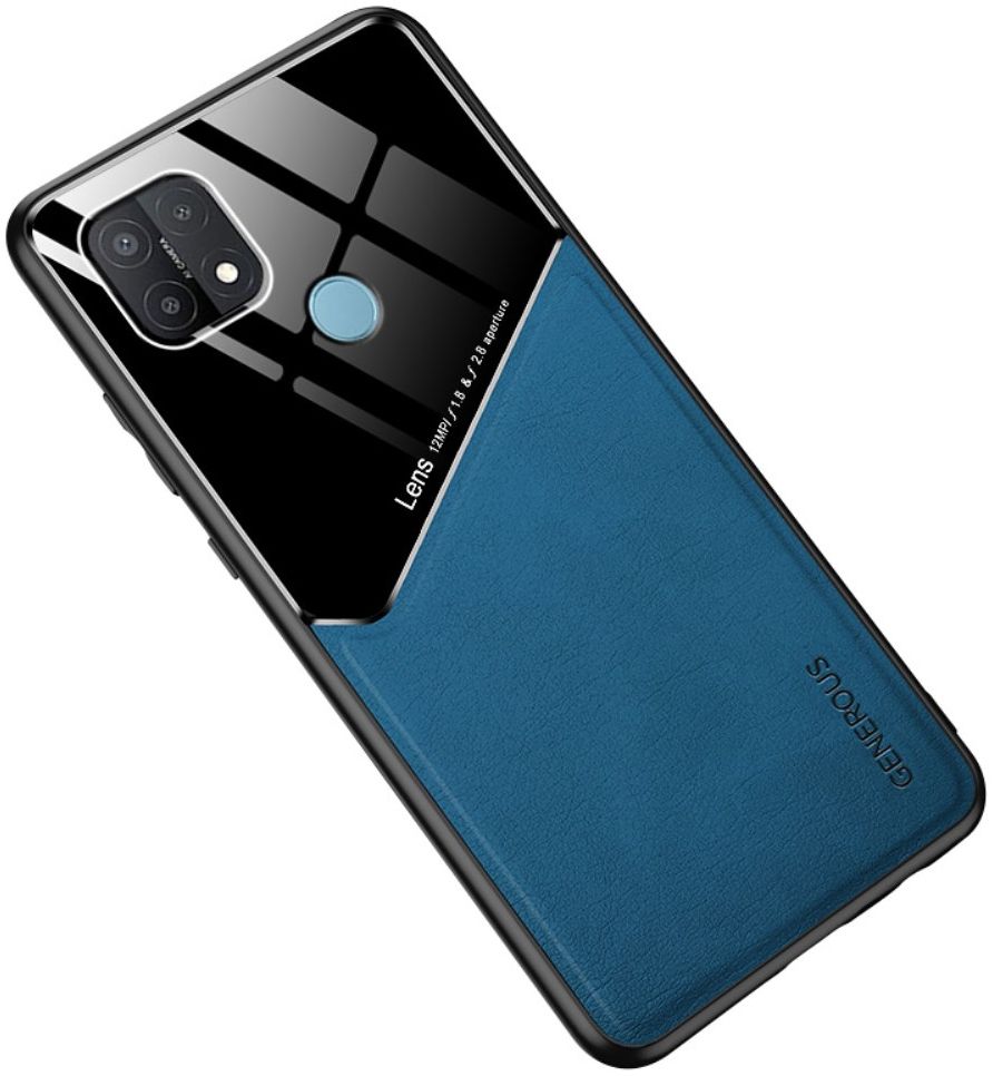 Oppo A15 Hoesje TPU Hybride Back Cover Blauw | GSMpunt.nl