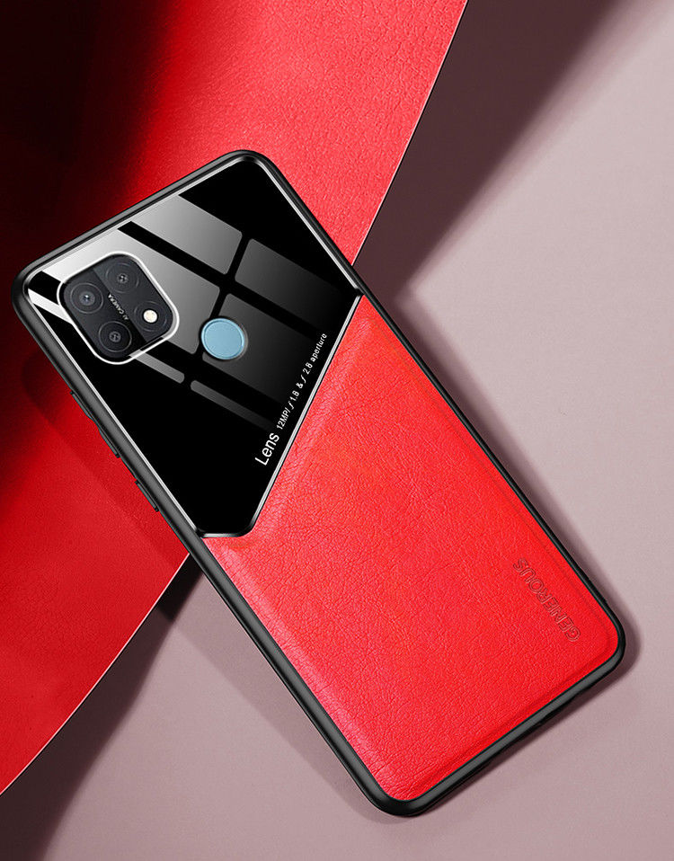 Oppo A15 Hoesje TPU Hybride Back Cover Rood | gsmpunt