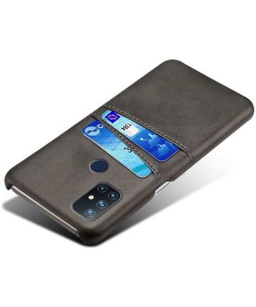 OnePlus Nord N10 Hoesje Back Cover met Kaarthouder Zwart | GSMpunt.nl