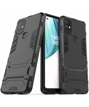 OnePlus Nord N10 Hoesje Shock Proof Back Cover Met Kickstand Zwart ...
