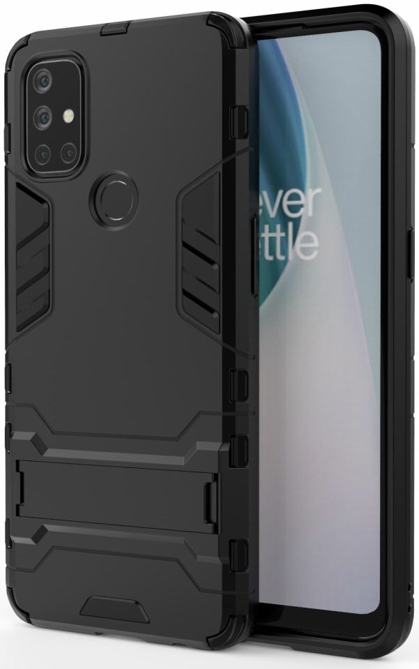 OnePlus Nord N10 Hoesje Shock Proof Back Cover Met Kickstand Zwart ...