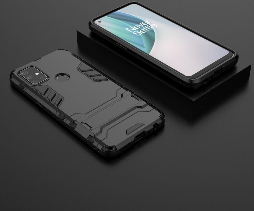OnePlus Nord N10 Hoesje Shock Proof Back Cover Met Kickstand Zwart ...