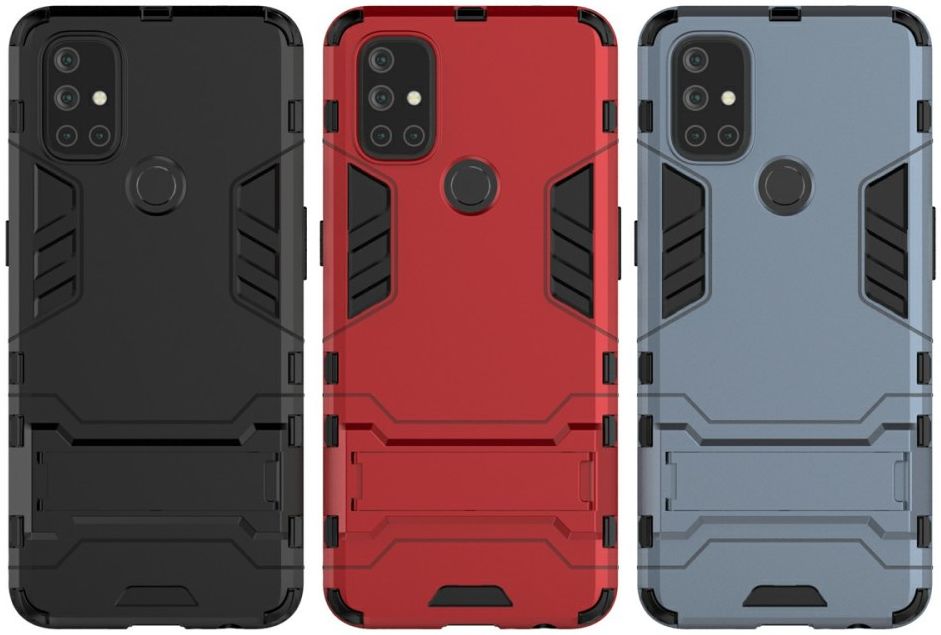 OnePlus Nord N10 Hoesje Shock Proof Back Cover Met Kickstand Zwart ...