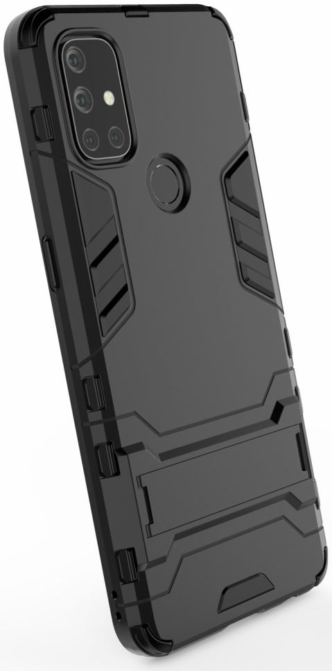 OnePlus Nord N10 Hoesje Shock Proof Back Cover Met Kickstand Zwart ...