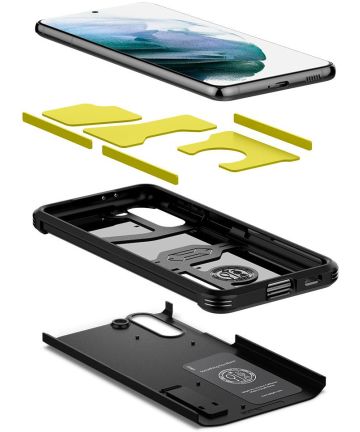 Spigen Tough Armor Samsung Galaxy S21 Plus Hoesje Gunmetal | GSMpunt.nl