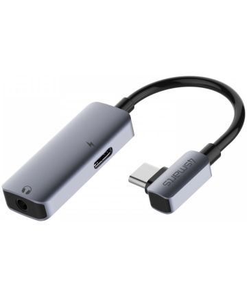 4smarts Active Audio USB-C naar USB-C en 3.5mm Aux Audio Splitter ...