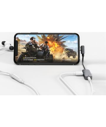 4smarts Active Audio USB-C naar USB-C en 3.5mm Aux Audio Splitter ...