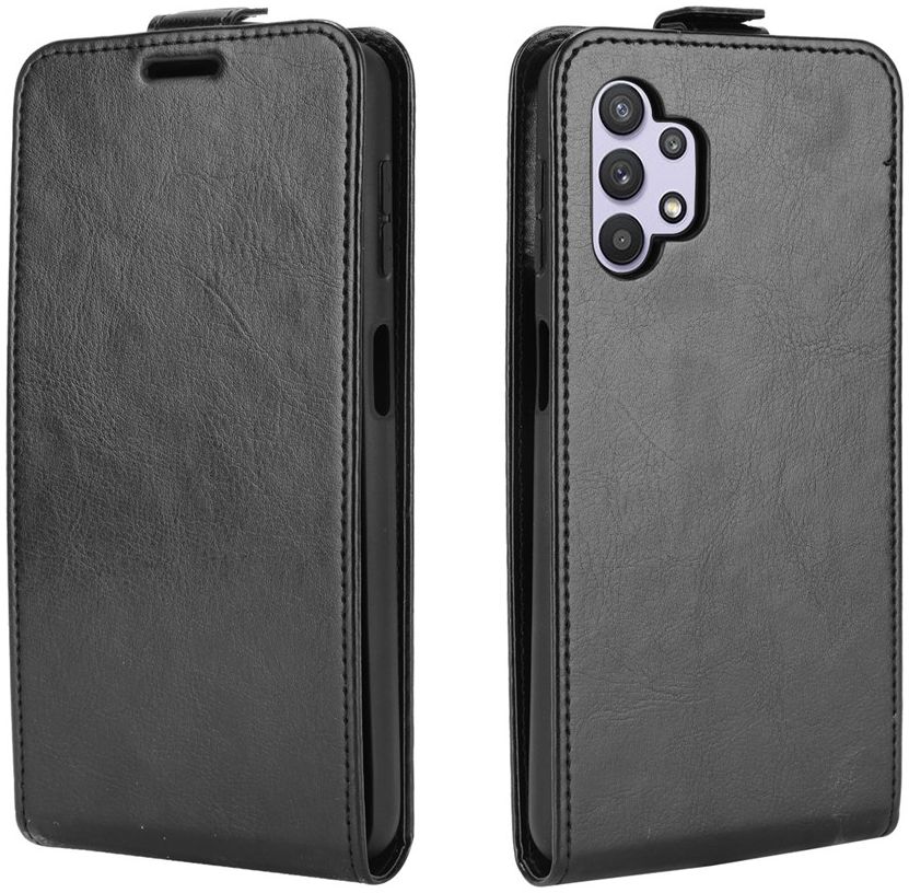 Samsung Galaxy A32 5G Hoesje Verticale Flip Wallet Case Zwart | gsmpunt