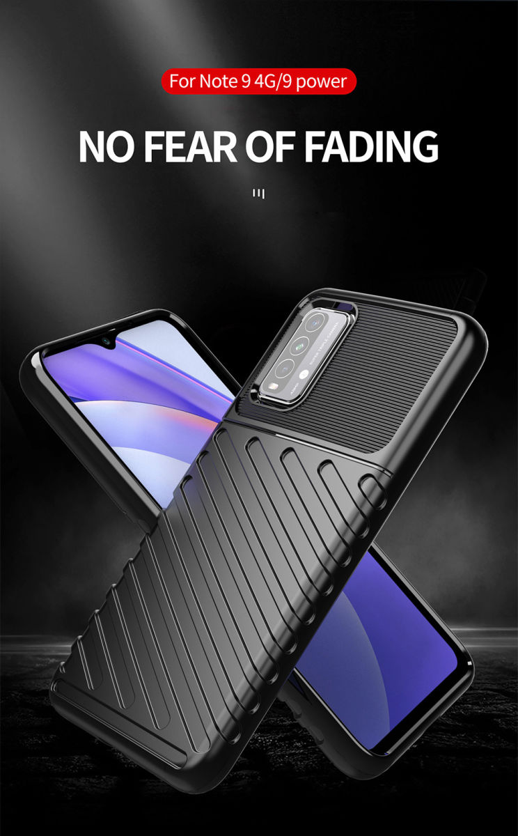 Xiaomi Redmi 9T Thunder Series Hoesje Back Cover TPU Blauw | gsmpunt