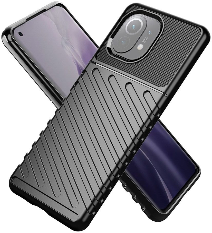 Xiaomi Mi 11 Thunder Series Hoesje Back Cover TPU Zwart | gsmpunt