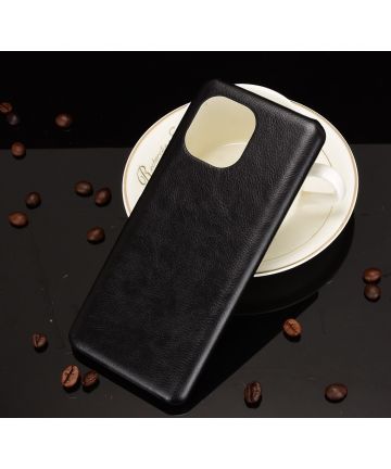 Xiaomi Mi 11 Hoesje met Kunstlederen Back Cover Zwart | GSMpunt.nl