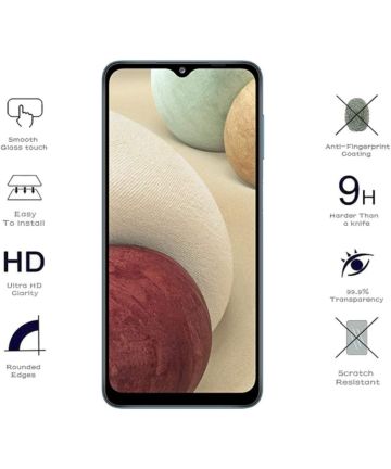 Samsung Galaxy A12 Screen Protector 0.3mm Arc Edge Tempered Glass ...