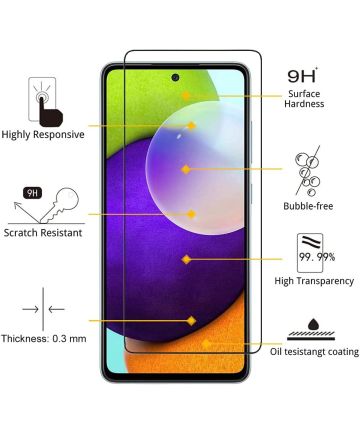 Samsung Galaxy A52 / A52S Screen Protector Arc Edge Tempered Glass | GSMpunt.nl