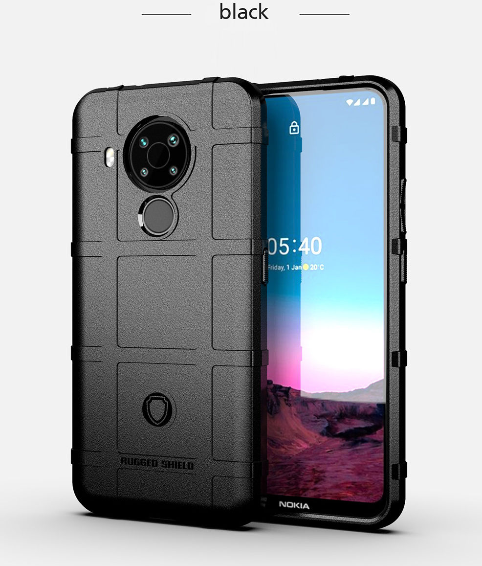 Nokia 5.4 Hoesje Shock Proof Rugged Shield Back Cover Zwart | GSMpunt.nl