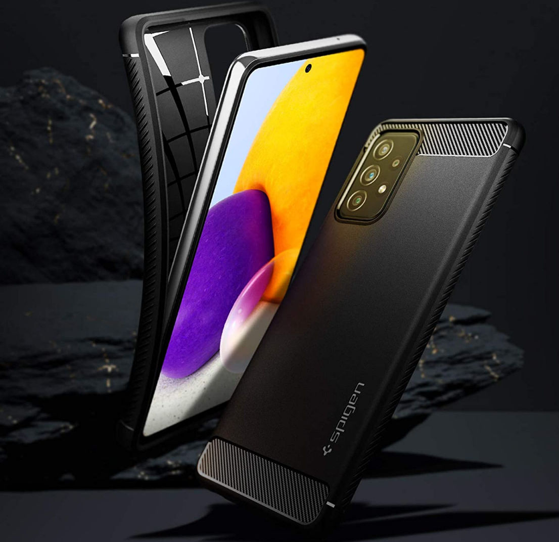 Spigen Rugged Armor Samsung Galaxy A72 Hoesje Back Cover Zwart | gsmpunt