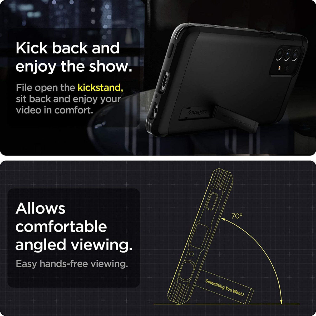 Spigen Tough Armor Samsung Galaxy A72 Hoesje Back Cover Zwart | gsmpunt