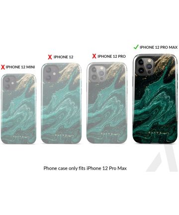 Burga Tough Case iPhone 12 Pro Max Hoesje Emerald Pool Print | GSMpunt.nl