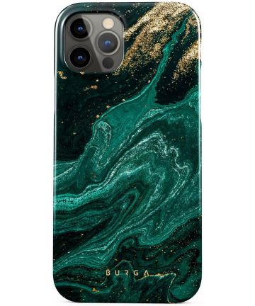 Burga Tough Case iPhone 12 / 12 Pro Hoesje Emerald Pool Print | GSMpunt.nl