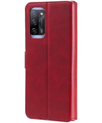 Oppo A54 5G Hoesje Portemonnee Book Case Kunstleer Rood | GSMpunt.nl