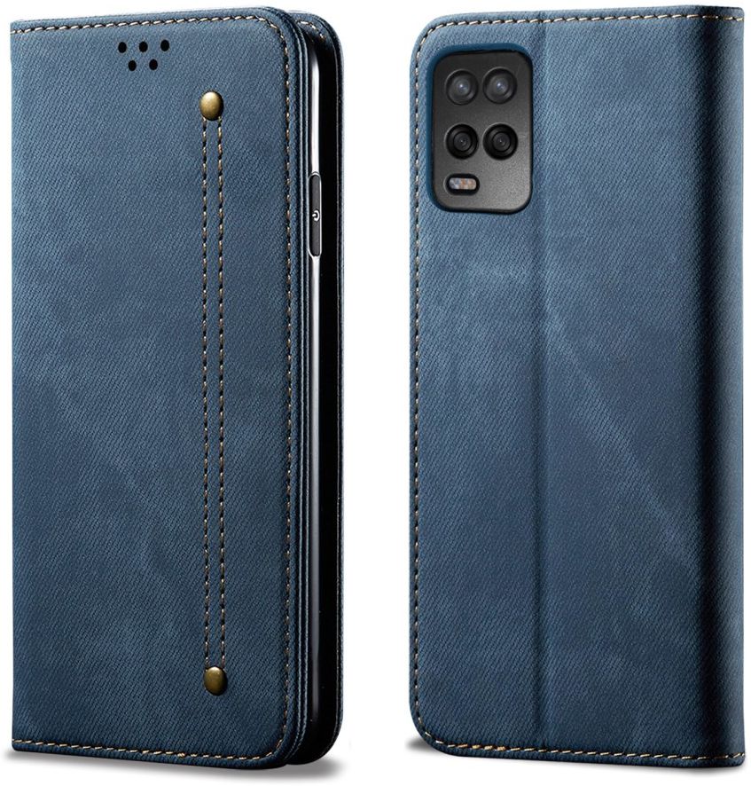 Oppo A54 5G Hoesje Vintage Book Case Wallet Blauw | GSMpunt.nl