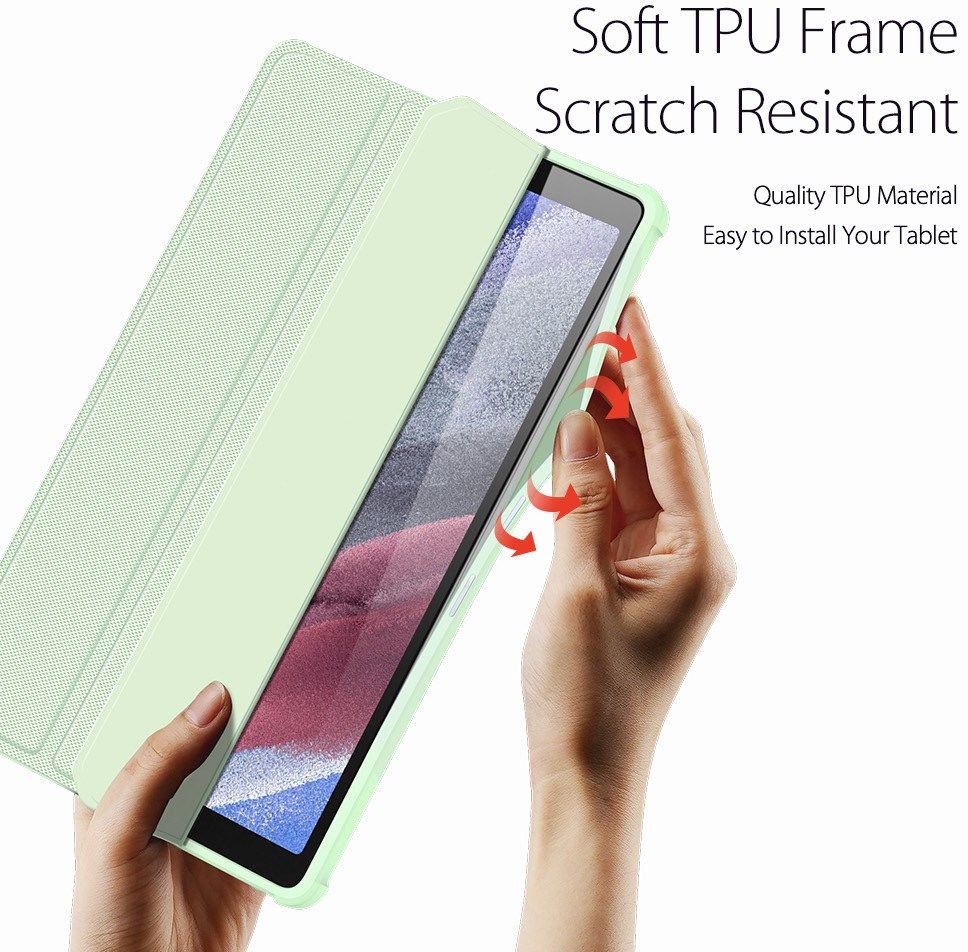 Dux Ducis Toby Samsung Galaxy Tab A7 Lite Hoes Tri-Fold Bookcase Groen ...