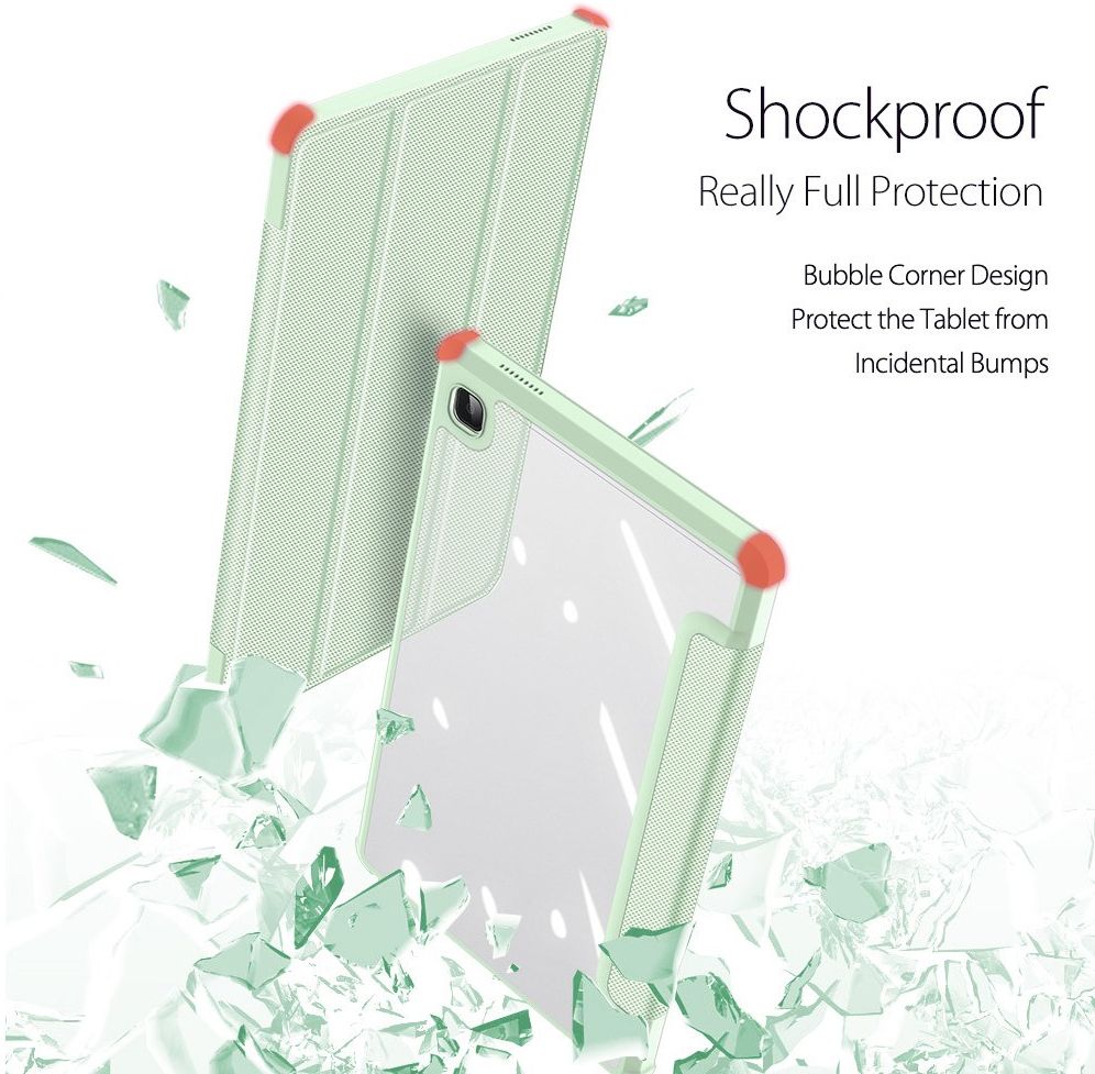 Dux Ducis Toby Samsung Galaxy Tab A7 Lite Hoes Tri-Fold Bookcase Groen ...