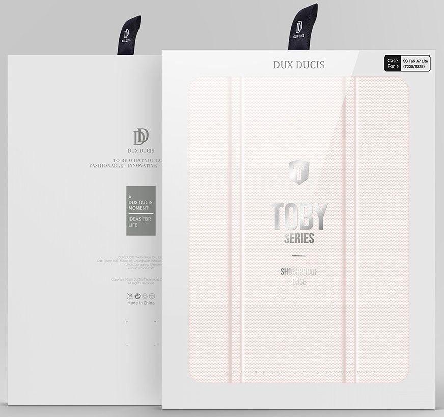 Dux Ducis Toby Samsung Galaxy Tab A7 Lite Hoes Tri-Fold Bookcase Roze ...