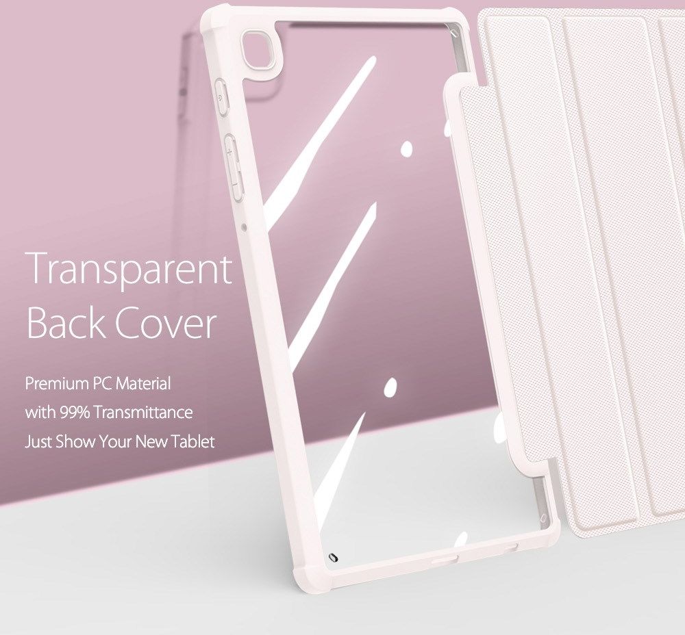 Dux Ducis Toby Samsung Galaxy Tab A7 Lite Hoes Tri-Fold Bookcase Roze ...