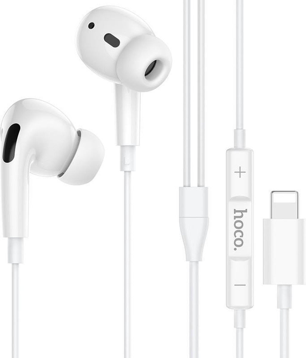 Hoco M1 Pro Bedrade In-Ear Oordopjes met Lightning Connector Wit | gsmpunt