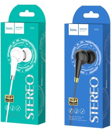 Hoco M58 Bedrade In-Ear Oordopjes 3.5mm Jack Headset Zwart | GSMpunt.nl