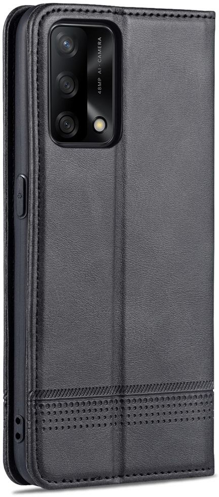 AZNS Oppo A74 4G Hoesje Portemonnee Book Case Kunstleer Zwart | gsmpunt
