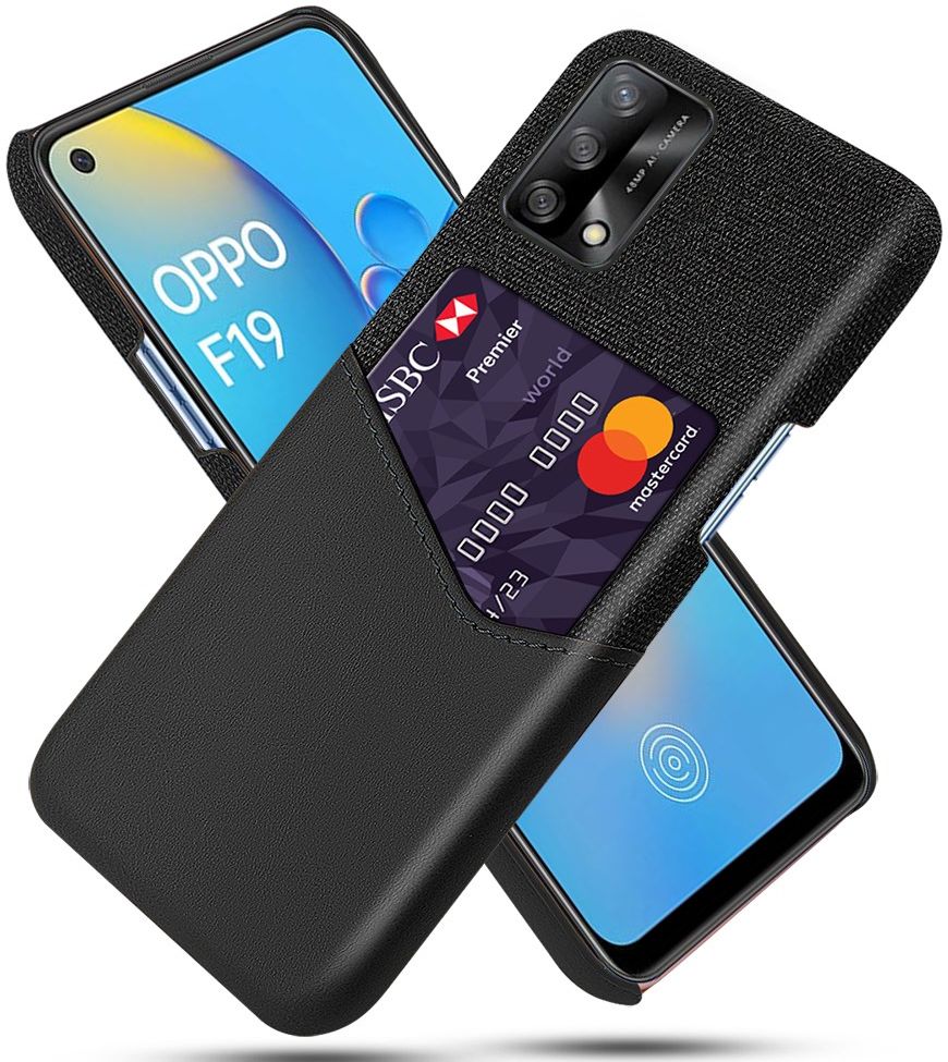 Oppo A74 4G Hoesje met Kaartsleuf Back Cover Zwart | GSMpunt.nl