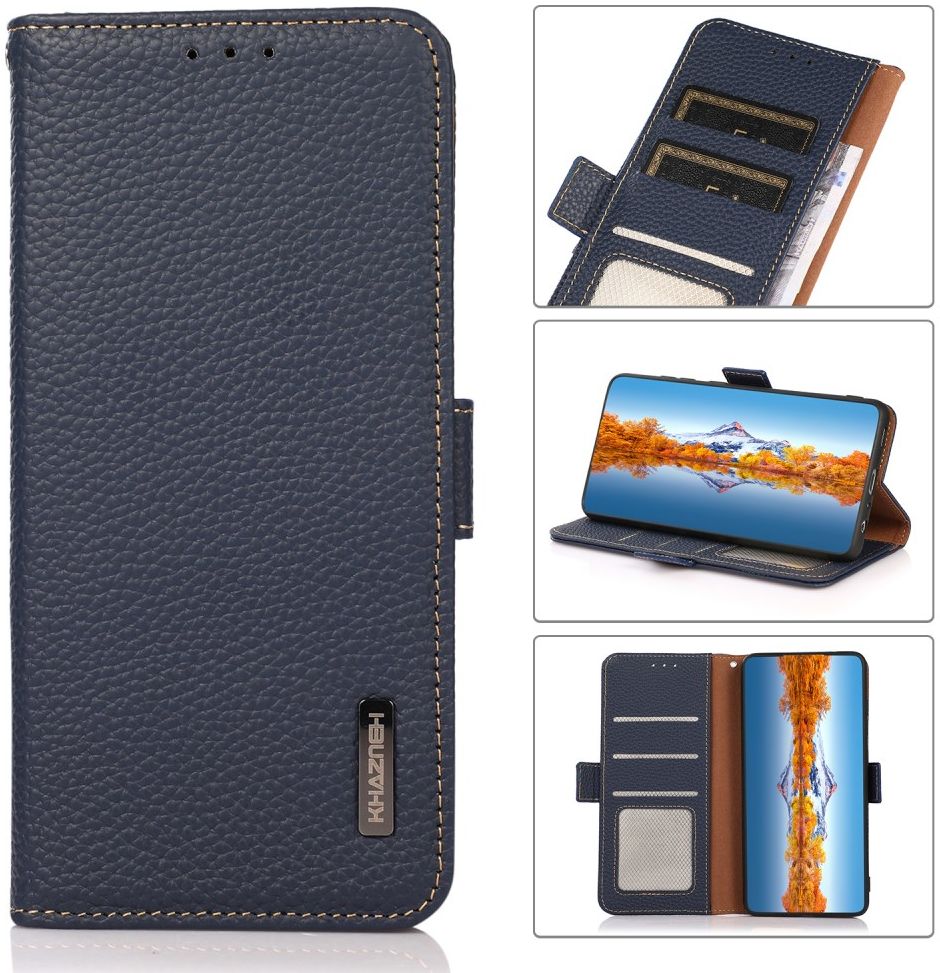 KHAZNEH Xiaomi Redmi Note 105G/Poco M3 Pr Hoesje RFID Book Case Blauw ...