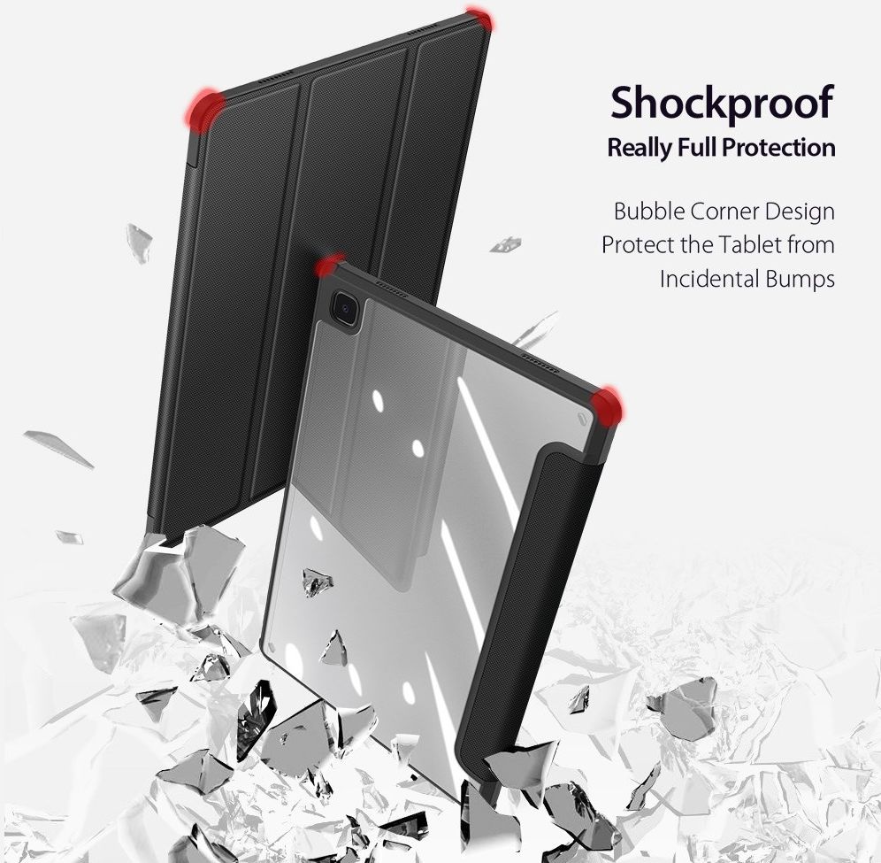 Dux Ducis Toby Samsung Galaxy Tab A7 2020 Hoes Tri-Fold Bookcase Zwart ...