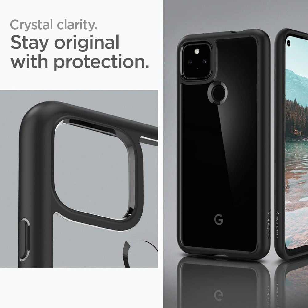 Spigen Ultra Hybrid Google Pixel 5a Hoesje Transparant/Zwart | gsmpunt