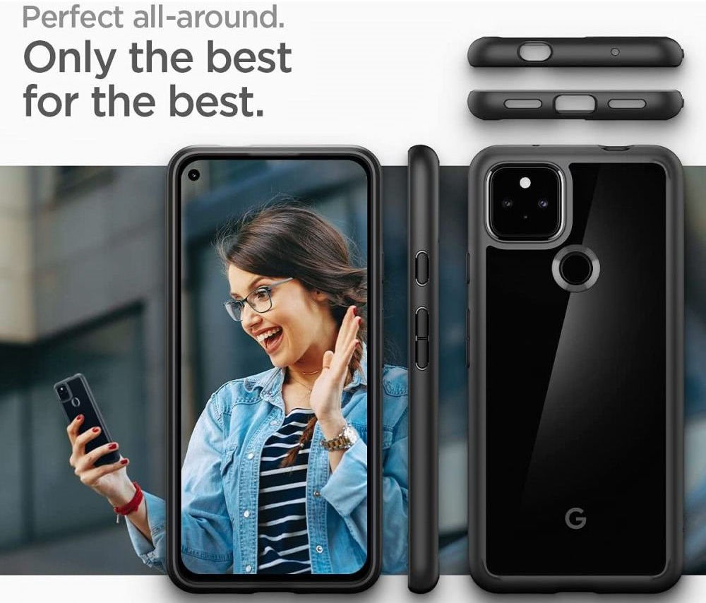 Spigen Ultra Hybrid Google Pixel 5a Hoesje Transparant/Zwart | gsmpunt