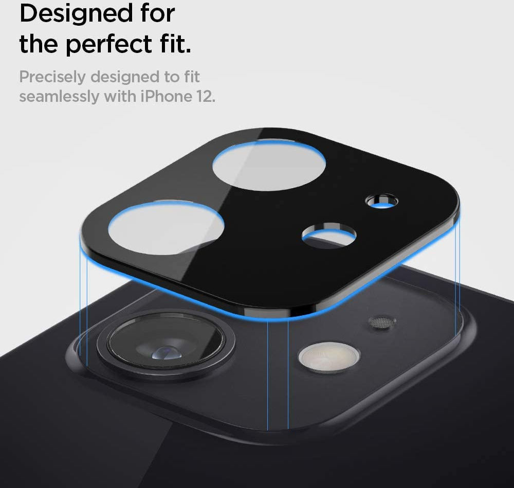Spigen Optik Apple iPhone 12 Camera Lens Protector (2-Pack) Wit | gsmpunt