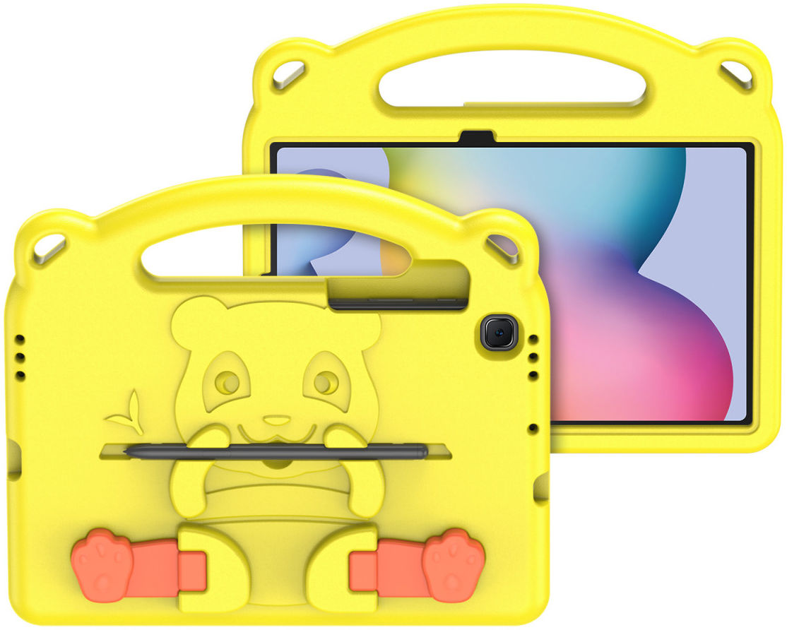 Dux Ducis Panda Samsung Tab S6 Lite Kinder Tablethoes Handvat Geel ...