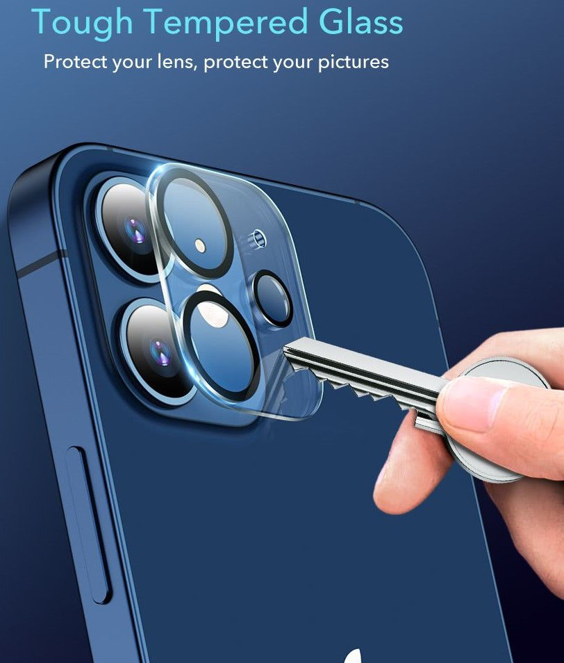 ESR Apple iPhone 12 Camera Lens Protector 2-Pack Zwart | GSMpunt.nl