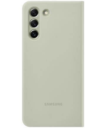 Origineel Samsung Galaxy S21 FE Hoesje Smart Clear View Cover Groen | GSMpunt.nl