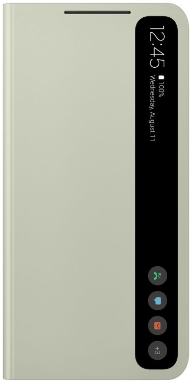 Origineel Samsung Galaxy S21 FE Hoesje Smart Clear View Cover Groen | GSMpunt.nl