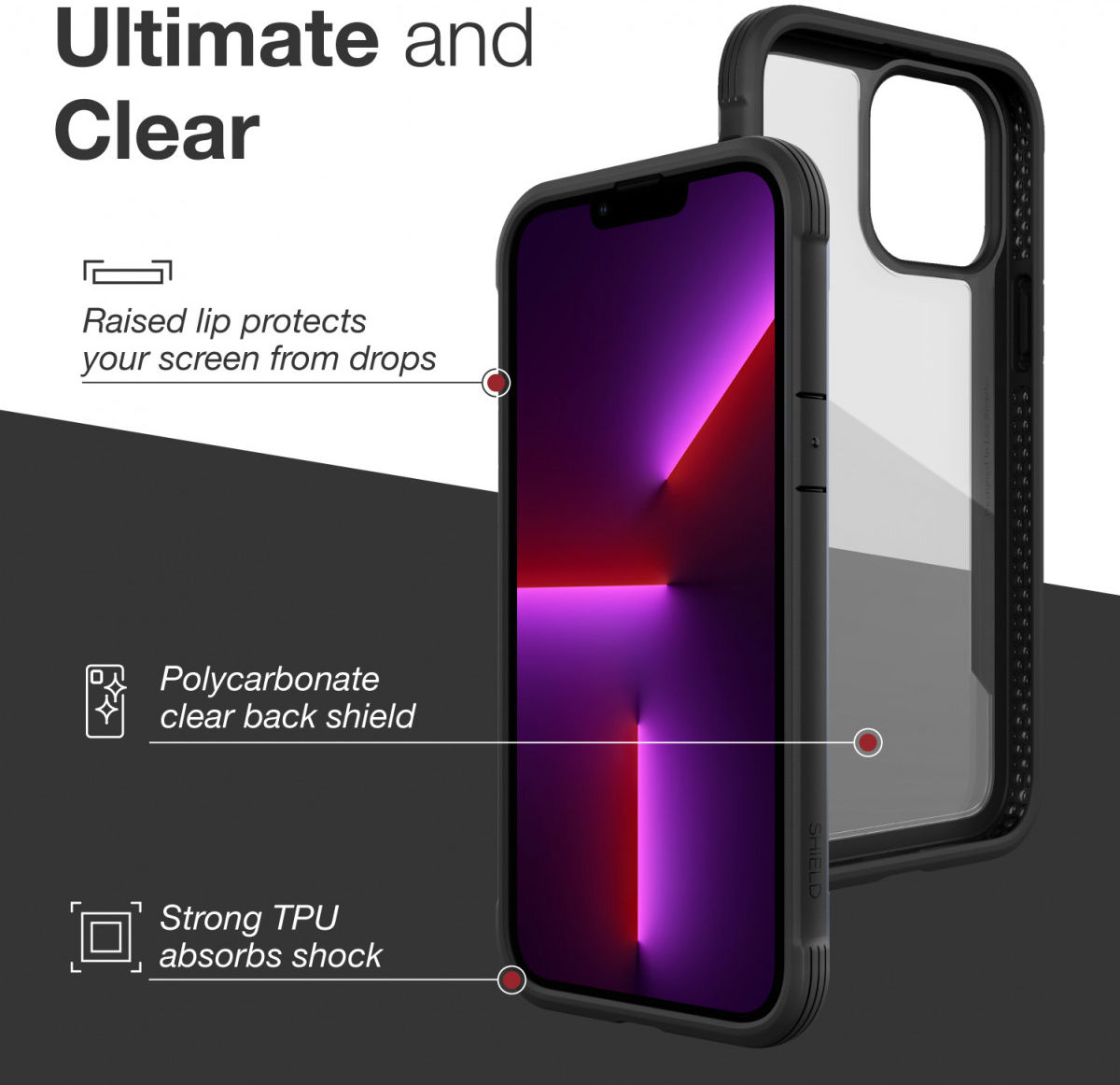 Raptic Shield Pro iPhone 13 Pro Max Hoesje Militair Getest Zwart ...