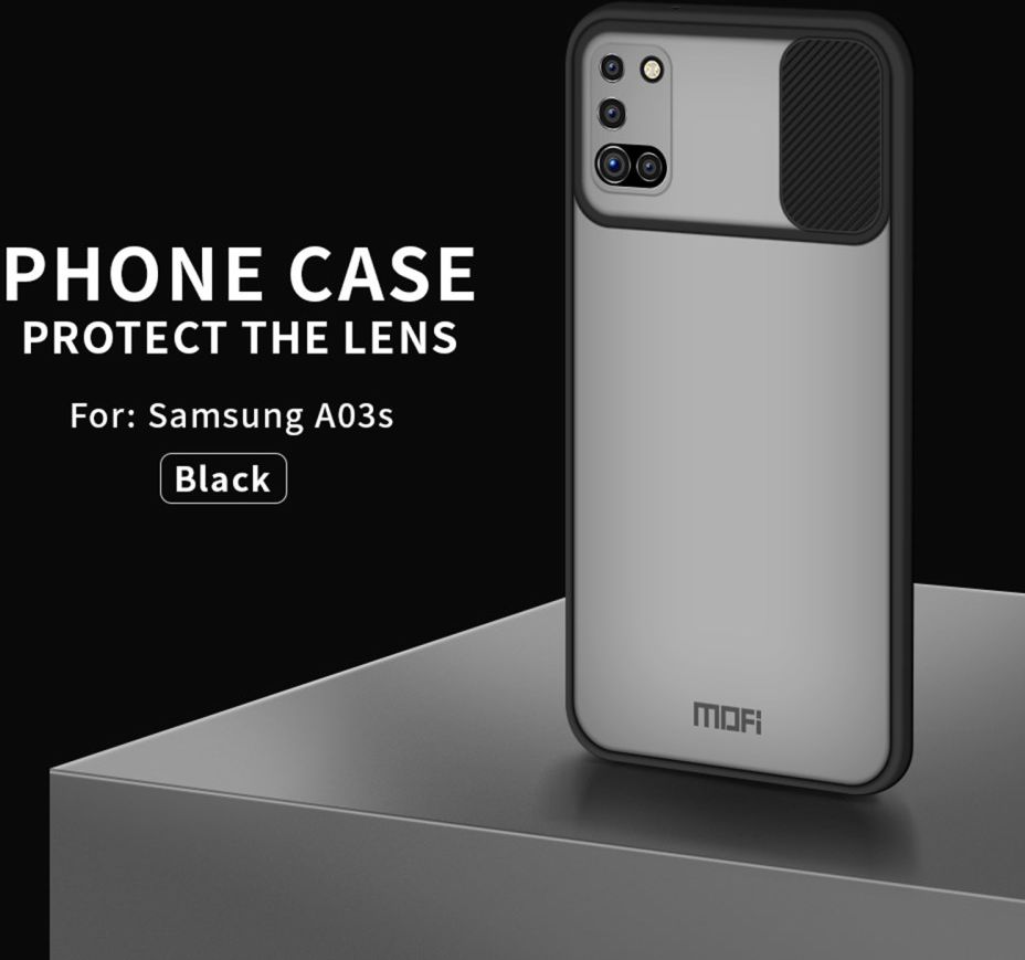 MOFI Samsung Galaxy A03s Hoesje met Camera Slider Back Cover Zwart ...