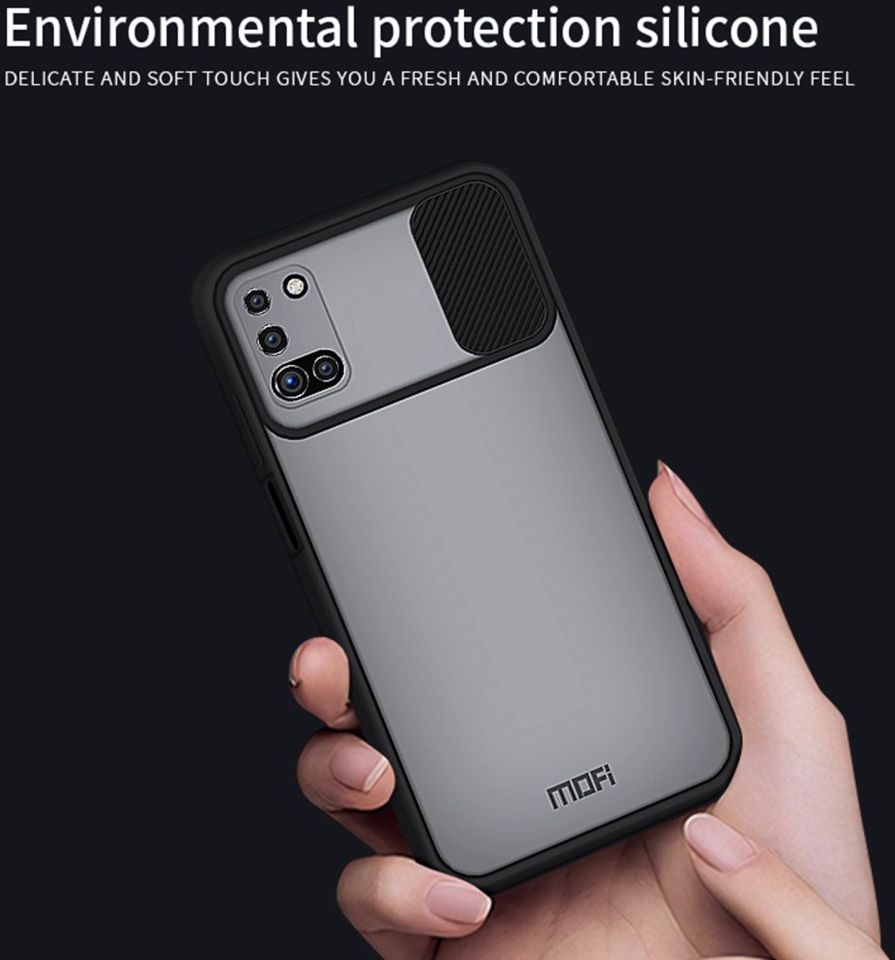 MOFI Samsung Galaxy A03s Hoesje met Camera Slider Back Cover Zwart ...