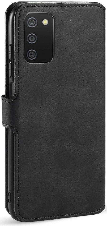 DG Ming Samsung Galaxy A03s Hoesje Retro Wallet Book Case Zwart | gsmpunt