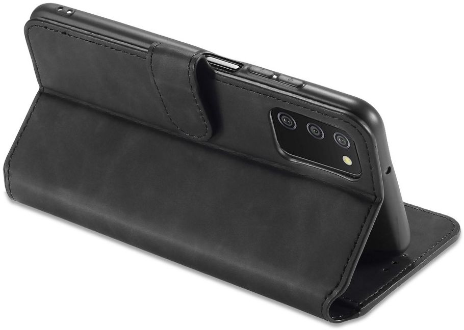 DG Ming Samsung Galaxy A03s Hoesje Retro Wallet Book Case Zwart | gsmpunt
