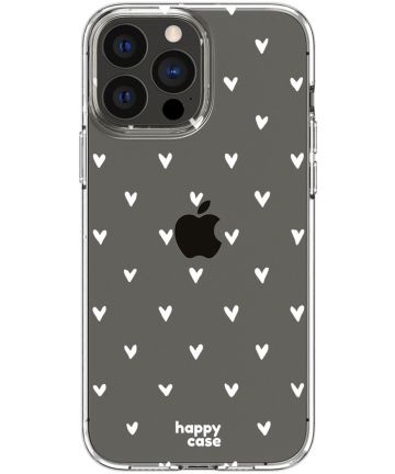 HappyCase iPhone 13 Pro Hoesje Flexibel TPU Hartjes Print | GSMpunt.nl